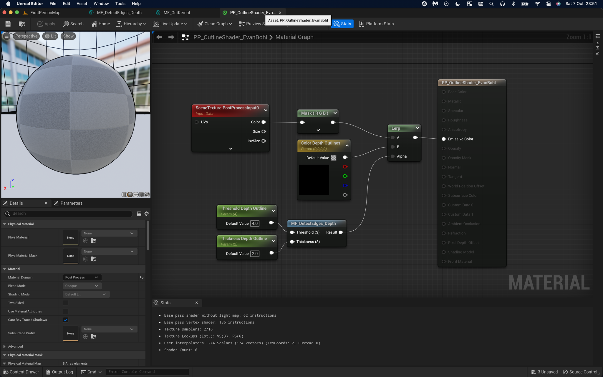 Creating an Outline Shader in UE5 – neenaw